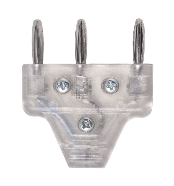 Fencing Cable Plug with 3 Pin in Transparent Version