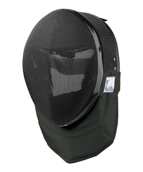 Mask (non FIE,non inox) black with BLACK bib 350 N with double backstr