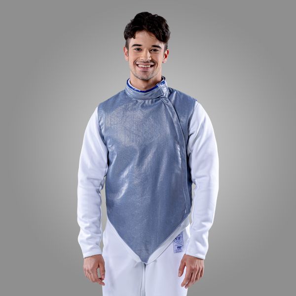 Electric foil jacket INOX ICE BLUE, washable for men